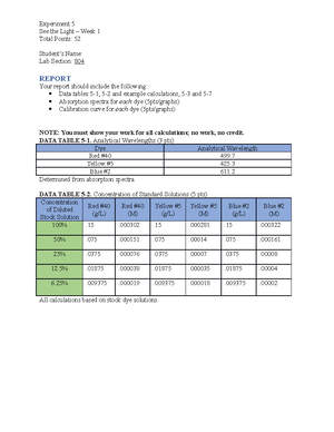 CHEM 109 Exp. 2 - Get Charged Up Part I - week 2-2 - Experiment 2 Get ...