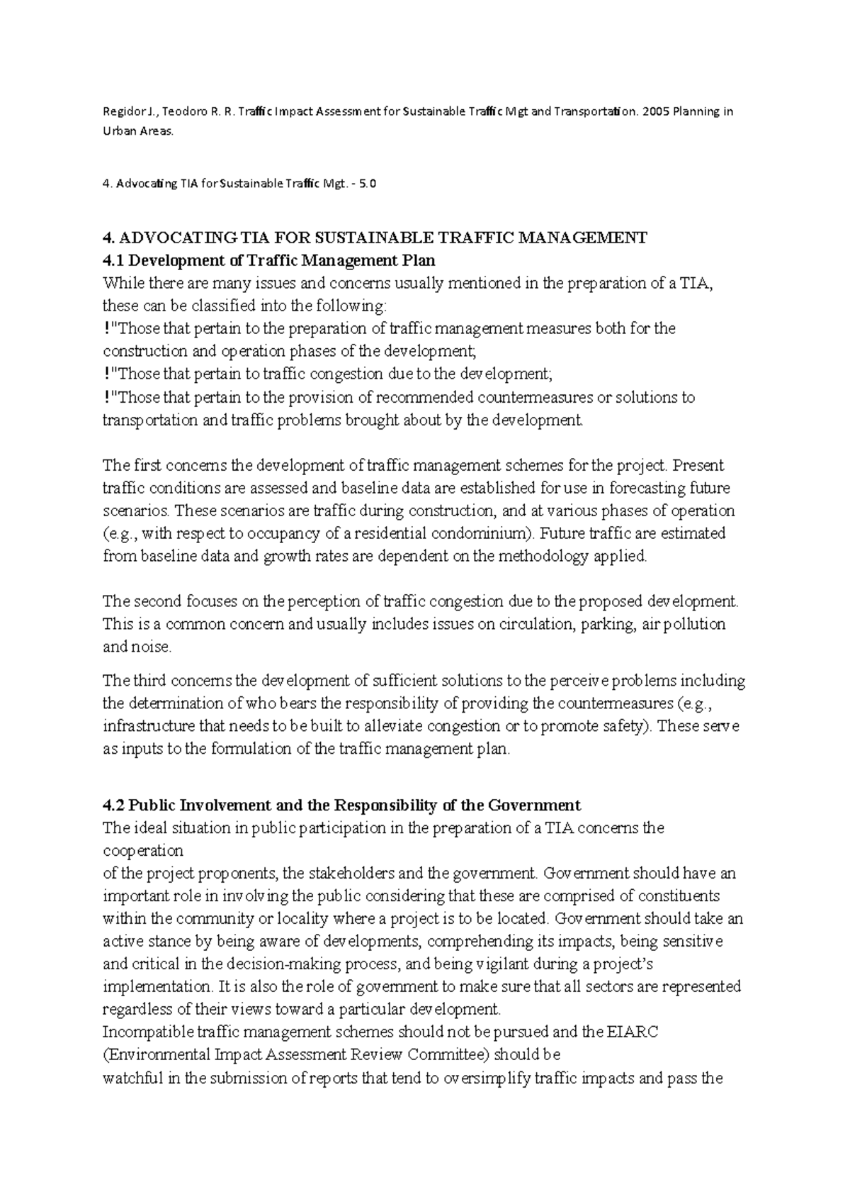 Transpo Report Regidor J Teodoro R R Traffic Impact Assessment transpo-report-regidor-j-teodoro-r-r-traffic-impact-assessment