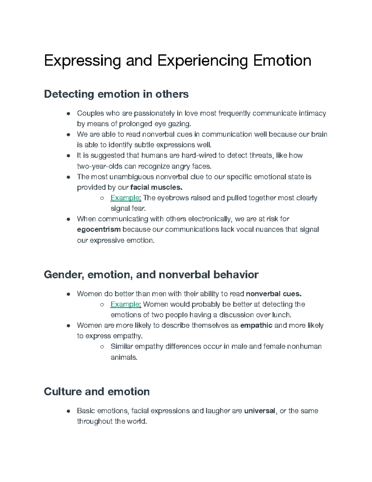 Expressing and Experiencing Emotion - Expressing and Experiencing ...