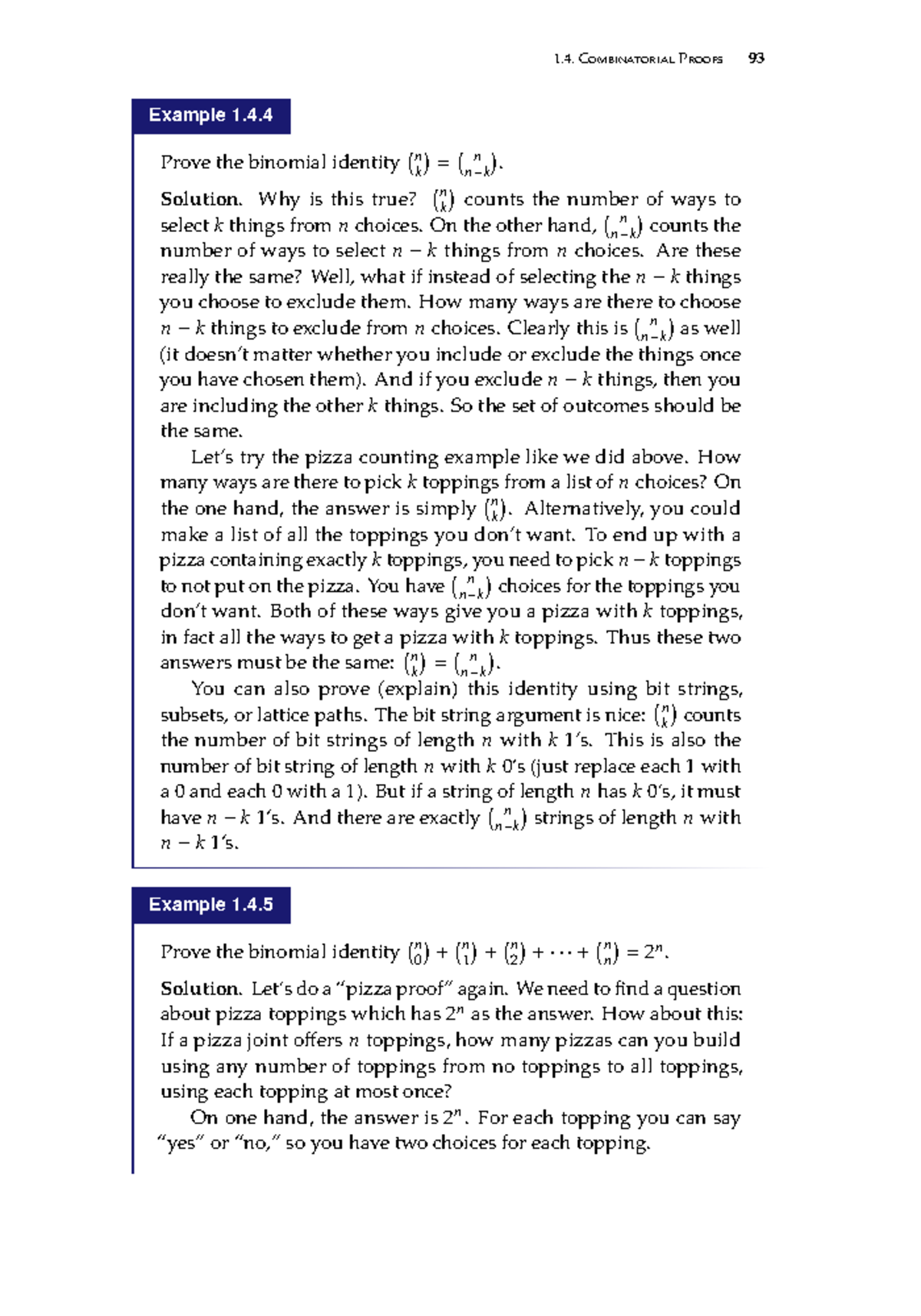 Discrete mathematics-37 - Combinatorial Proofs 93 Example 1. Prove the ...