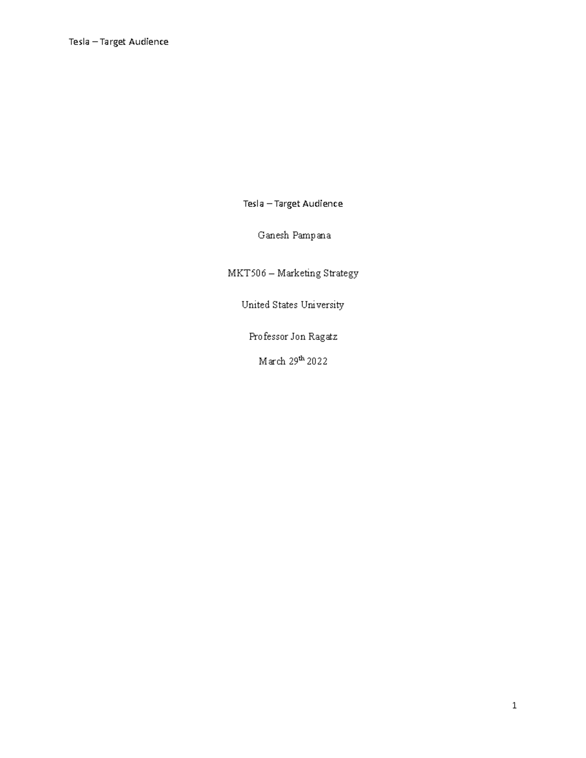 Tesla's Target Audience Segmentation and how they add value - Tesla ...