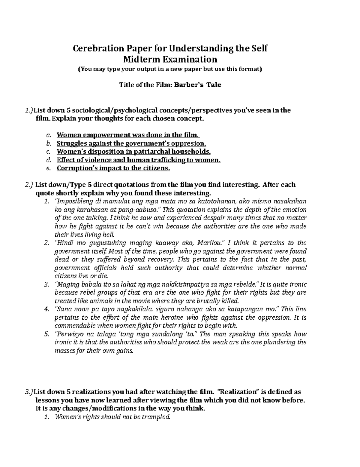 Midterm-Exam-Soc - 2asd5ad - Cerebration Paper for Understanding the ...