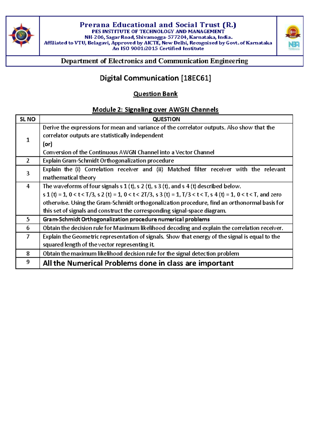 DC Module 2 Question Bank - Prerana Educational and Social Trust (R ...
