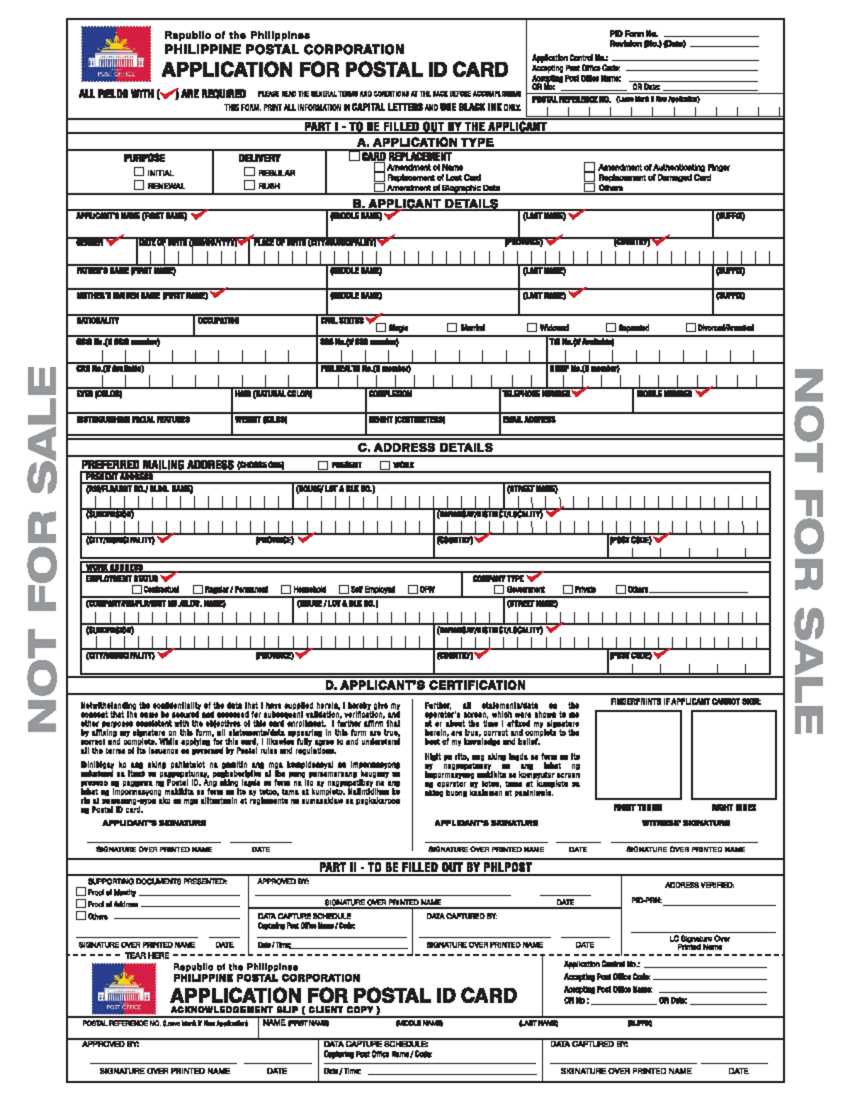 Postal id form - amacc - Republic of the Philippines PID Form No ...