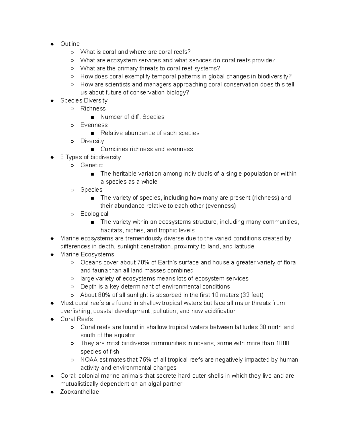 Coral-3 - Lecture notes Coral - Outline What is coral and where are ...