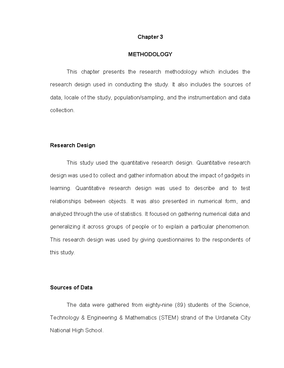 Chapter-3 - Chapter 3 METHODOLOGY This chapter presents the research ...