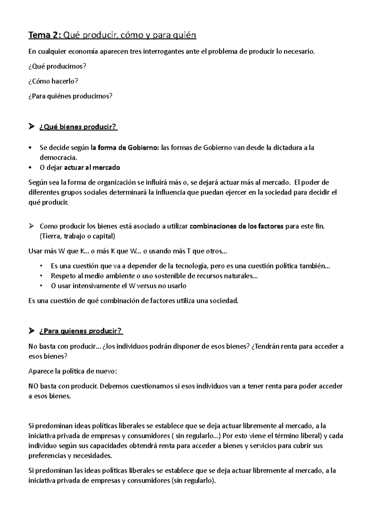 E Tema 2 Qué producir como y para quien - Tema 2: Qué producir, cómo y ...