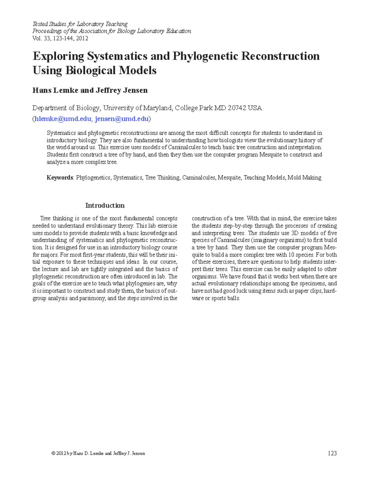 7 - Taxonomy vs. systematics - Tested Studies for Laboratory Teaching ...