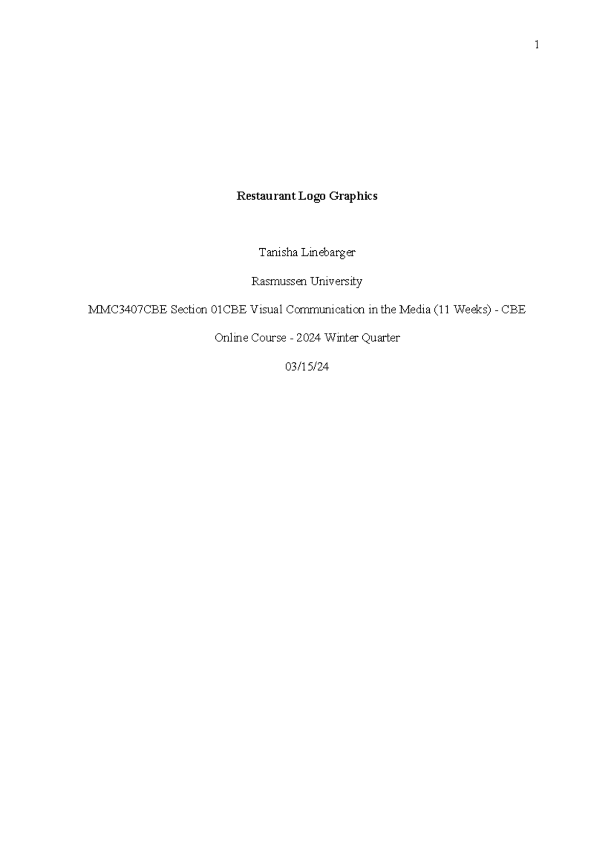 T.Linebarger Distinguish Semiotic Visual Communication 031524 ...