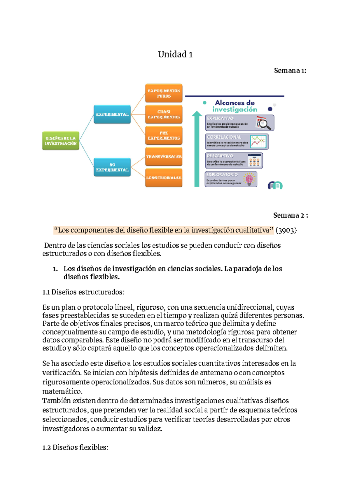 Resumen Estrategias 1°parcial - Unidad 1 Semana 1: Semana 2 : “Los ...