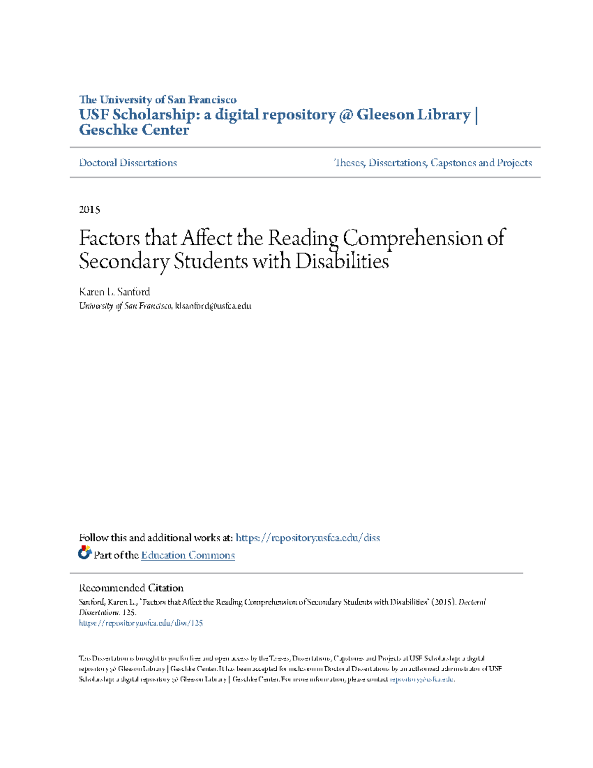 Factors that Affect the Reading Comprehension of Secondary Studen - The ...