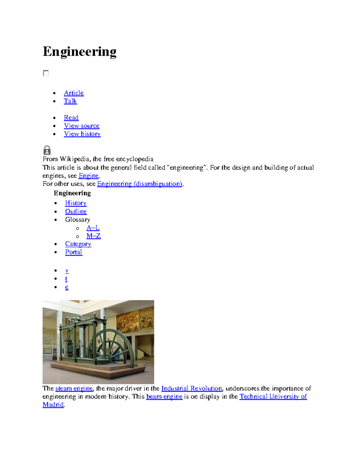 Engineering - Engineering Article Talk Read View source View history ...