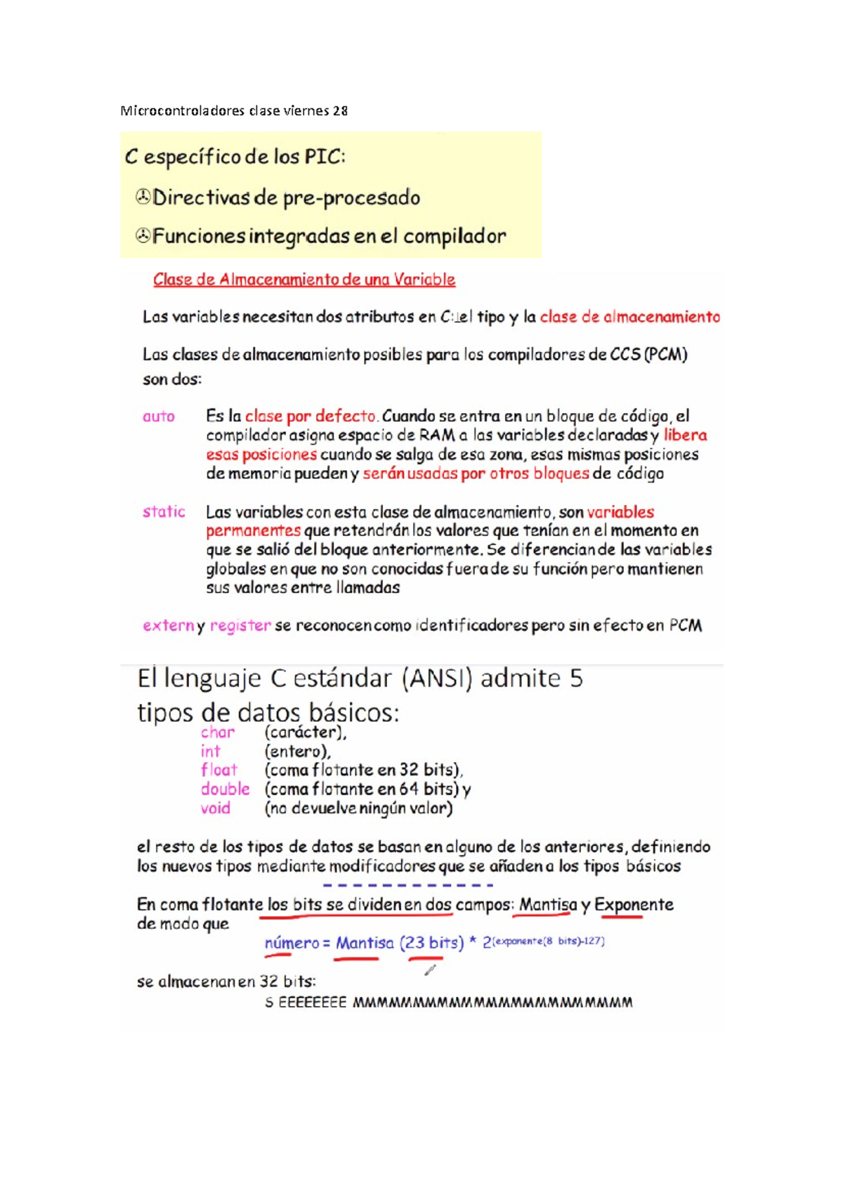 Microcontroladores clase viernes - Studocu