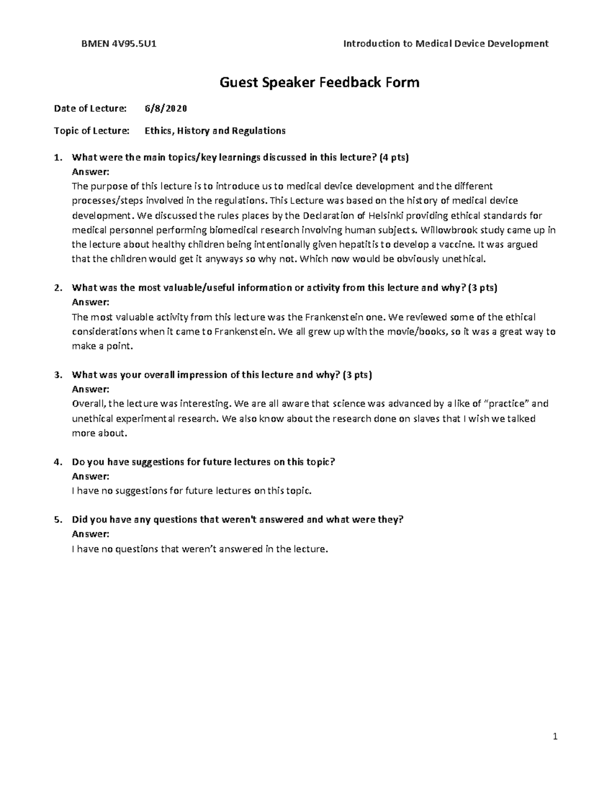 06.09 FF History of Ethics Lec. BMEN 4V95 - BMEN 4V95 Introduction to ...