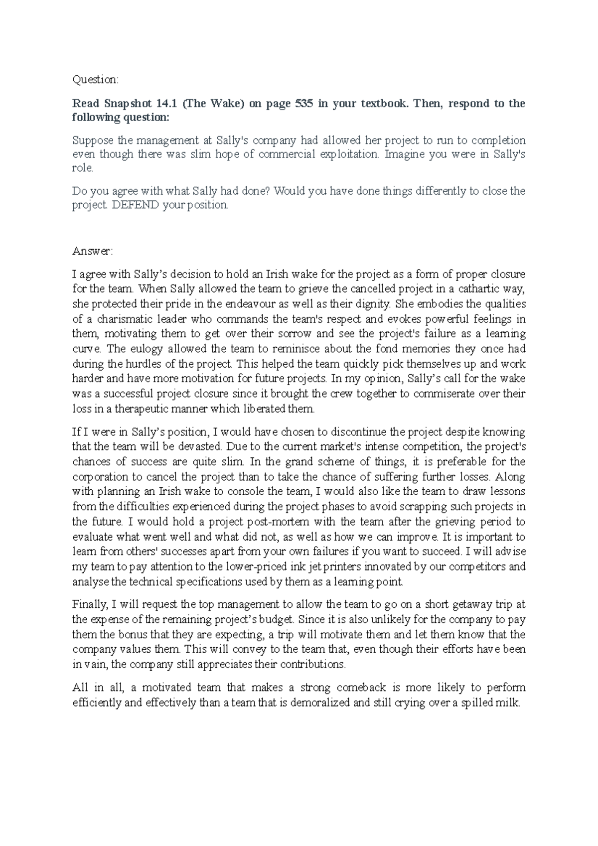 DB01 Initial Post - Question: Read Snapshot 14 (The Wake) on page 535 ...