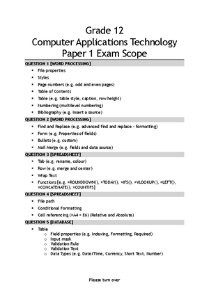 Computer Applications Technology P1 Nov 2023 Eng - MARKS: 150 TIME: 3 ...