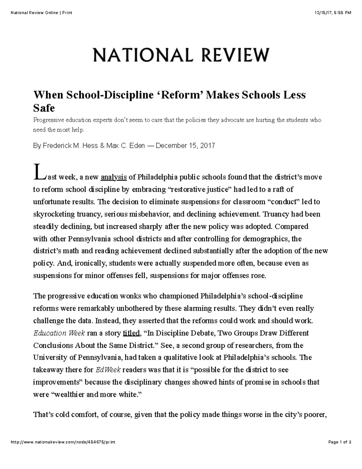 When School Discipline Makes School Less Safe %282017 %29 - Deprecated ...