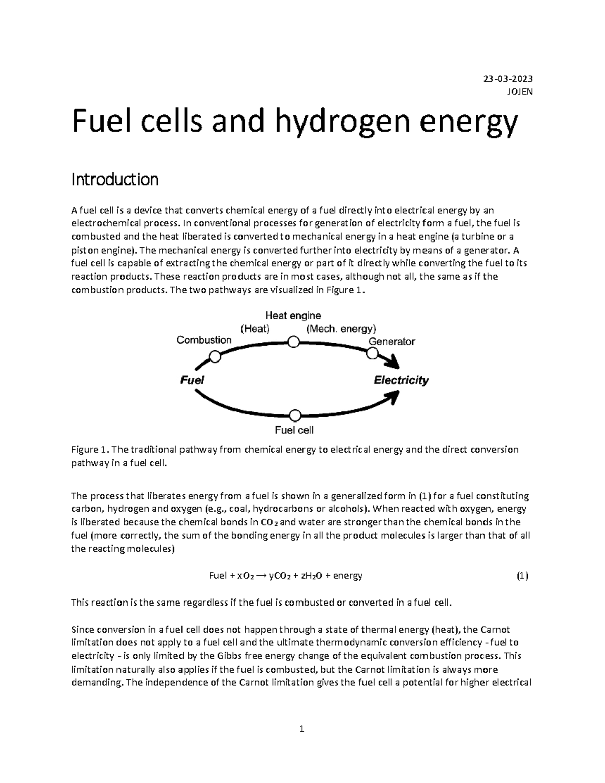 Fuel cells and hydrogen - Text for 47202 (2023) - 23-03- JOJEN Fuel ...