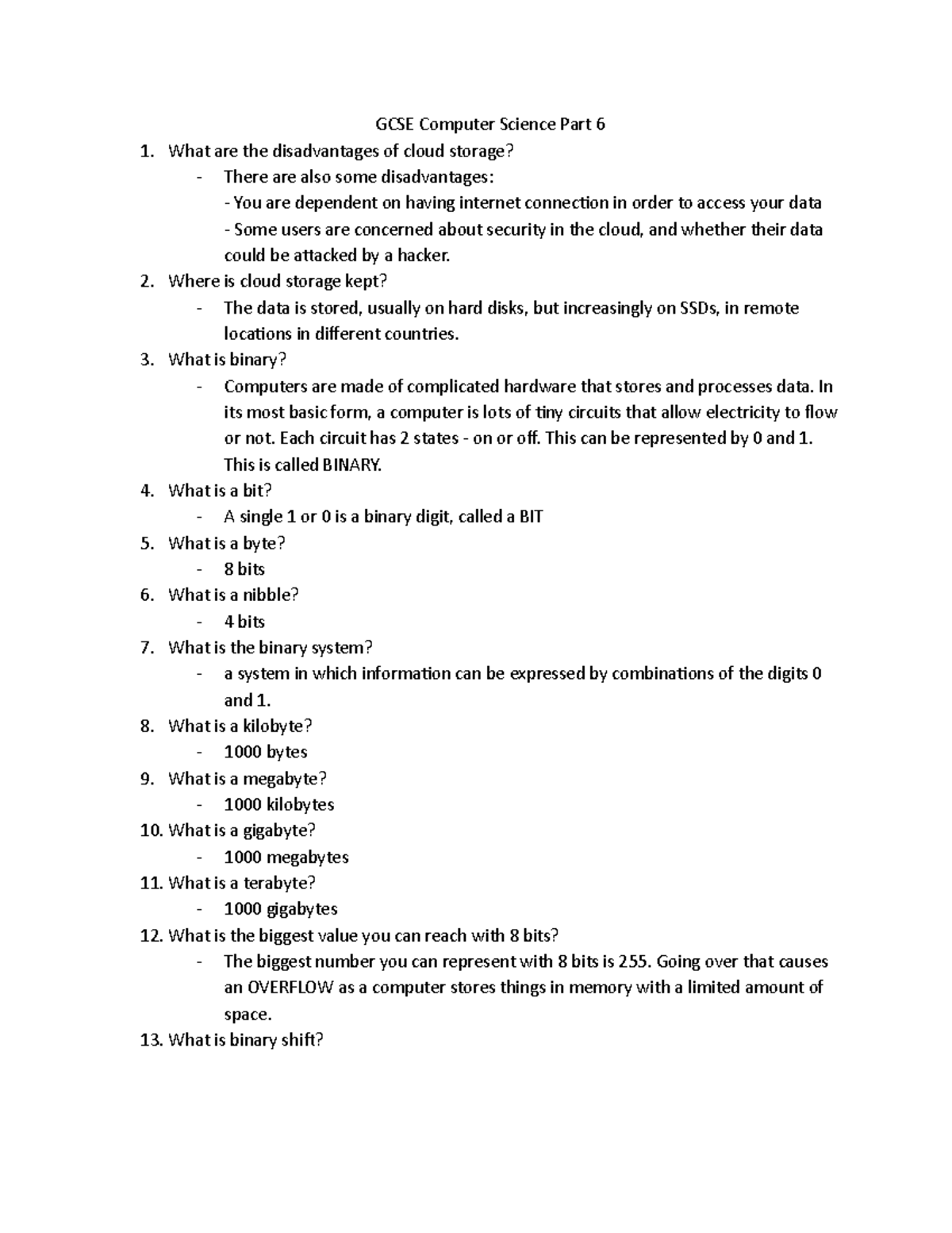 GCSE Computer Science Part 6 - Where is cloud storage kept? The data is ...