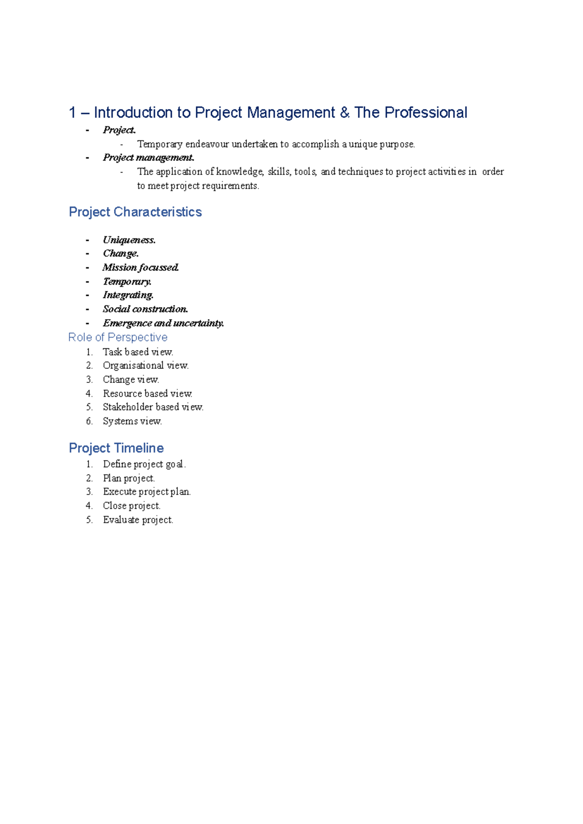 PM&P%20Lecture%201 - Lecture notes. - 1 – Introduction to Project ...