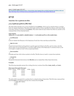 Sobell Lab - command ref Lab1 - find(1) - 28 Labs for A Practical Guide to Linux Commands ...