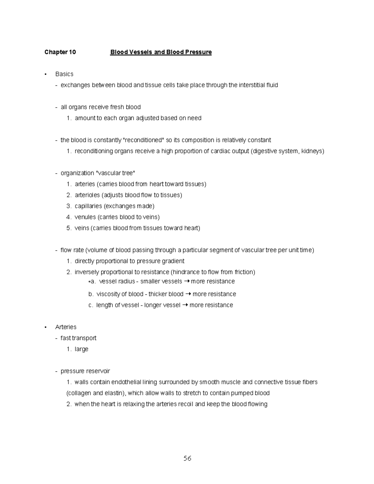 Human Physiology : blood vessels and blood pressure - Chapter 10 Blood ...