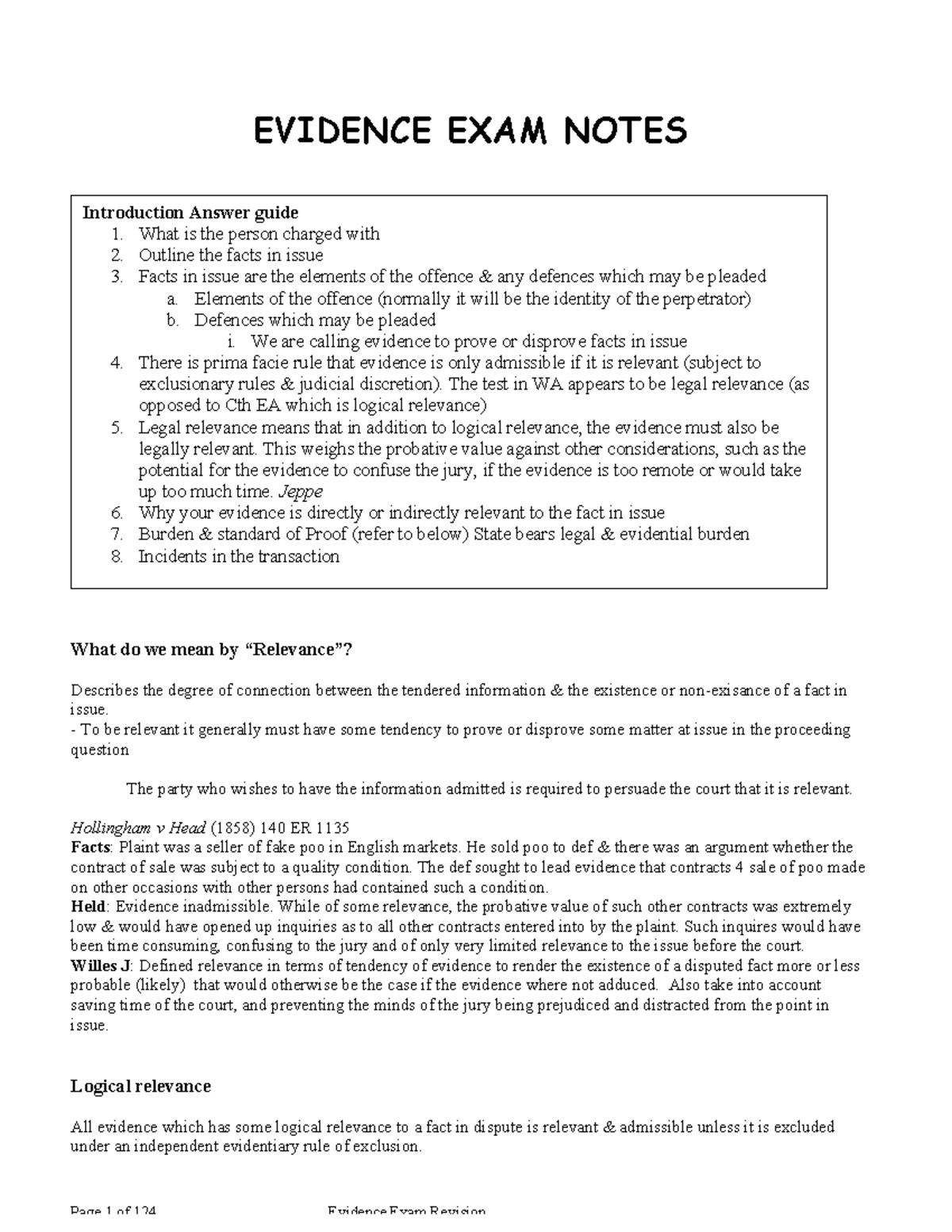 Evidence 20415-copya - Introduction Answer guide 1. What is the person ...