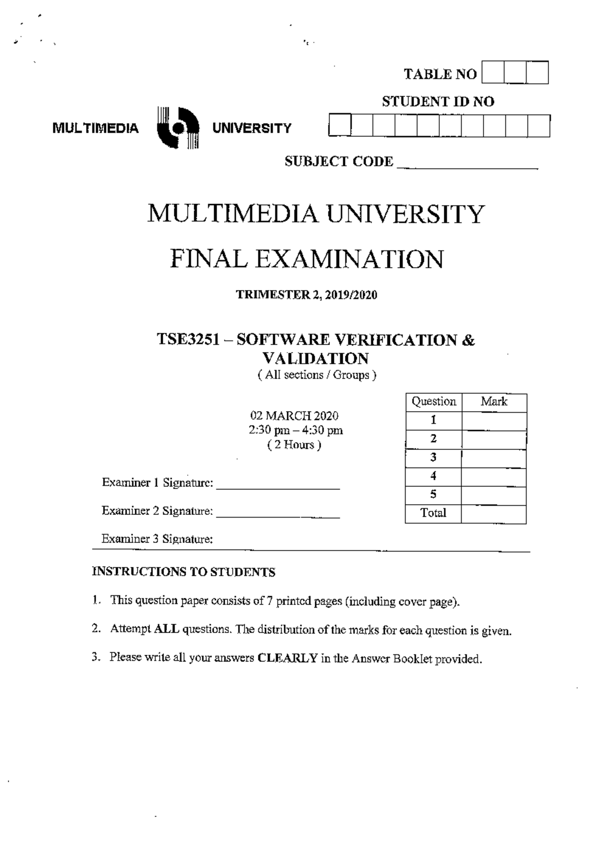 Svv pastyear 2 - Software Verification & Validation - Studocu