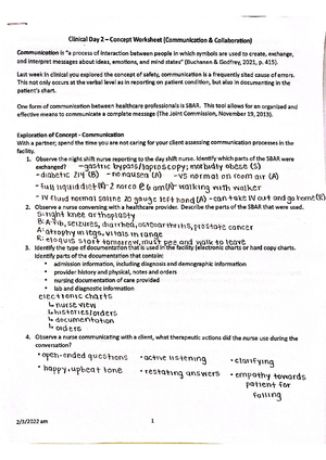 I-SBAR-R Technique - SBAR example - I-SBAR-R TECHNIQUE Activity Part 1 ...