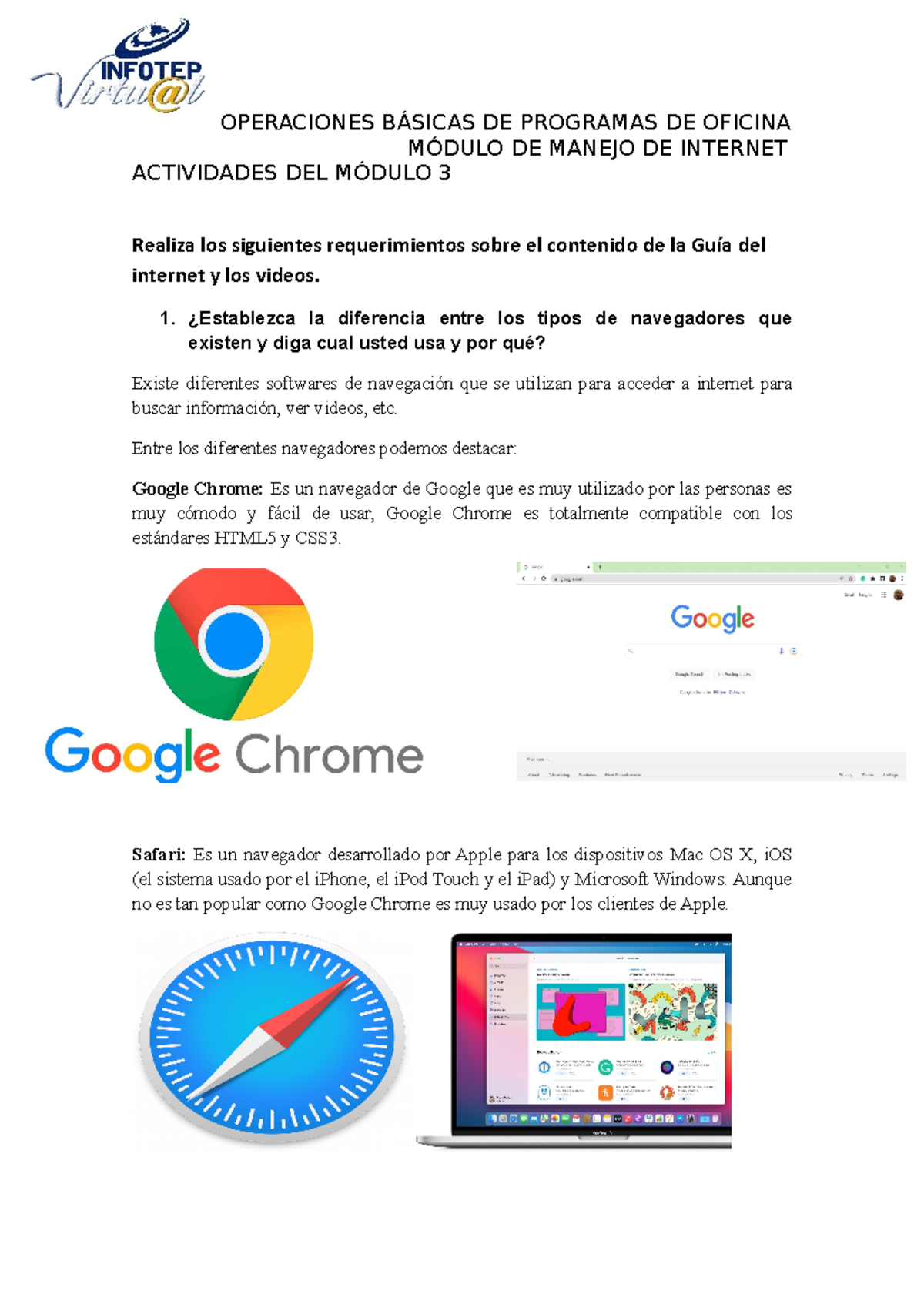 Actividades DEL Módulo 3 Operaciones basicas de programas de oficina ...