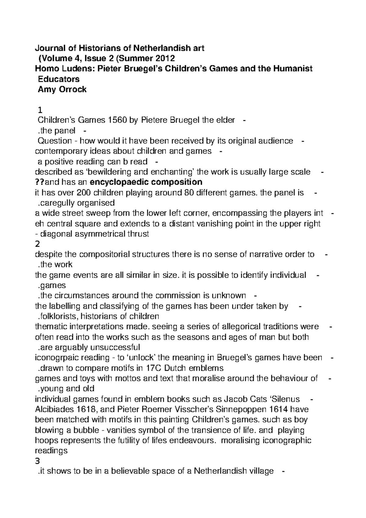 W718 L4 - Lecture 4 - Journal of Historians of Netherlandish art Volume 4, Issue 2 (Summer 2012 ...