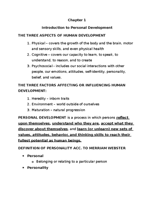 Personal Development Quarter 1 - Module 2 Developing The Whole Person ...