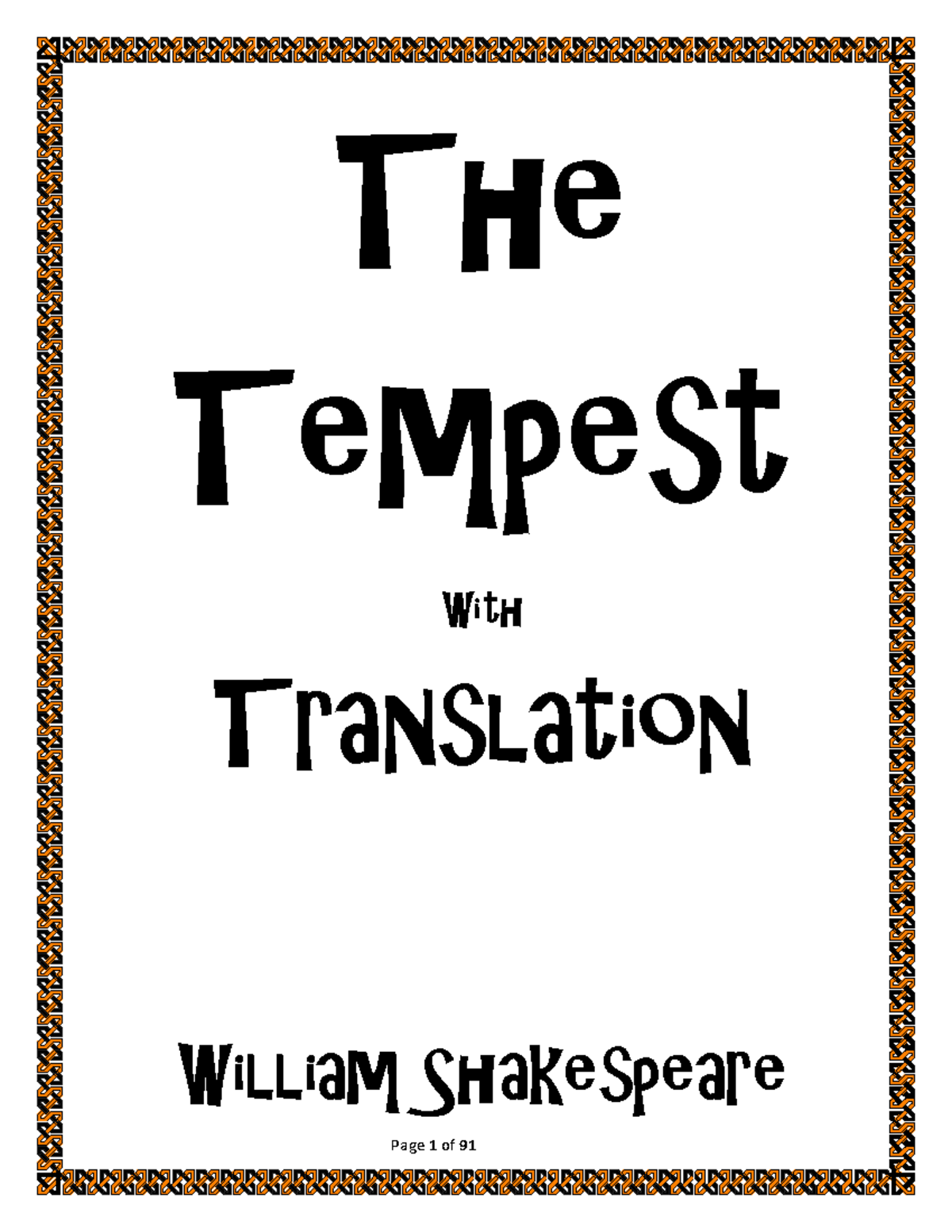 THE Tempest WITH Translation - The Tempest With Translation William ...