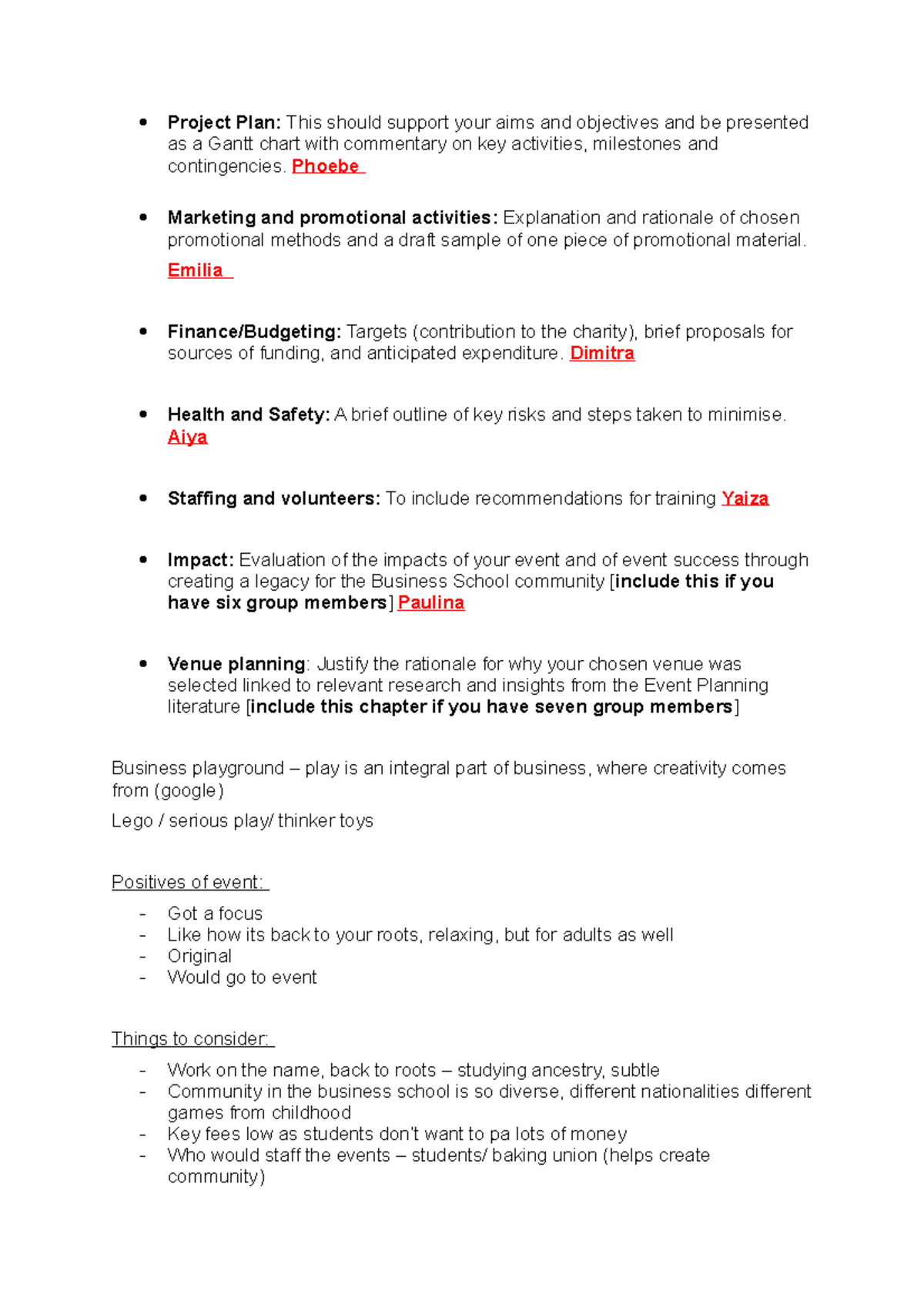 Essay sections - Grade: 8 - Project Plan: This should support your aims ...