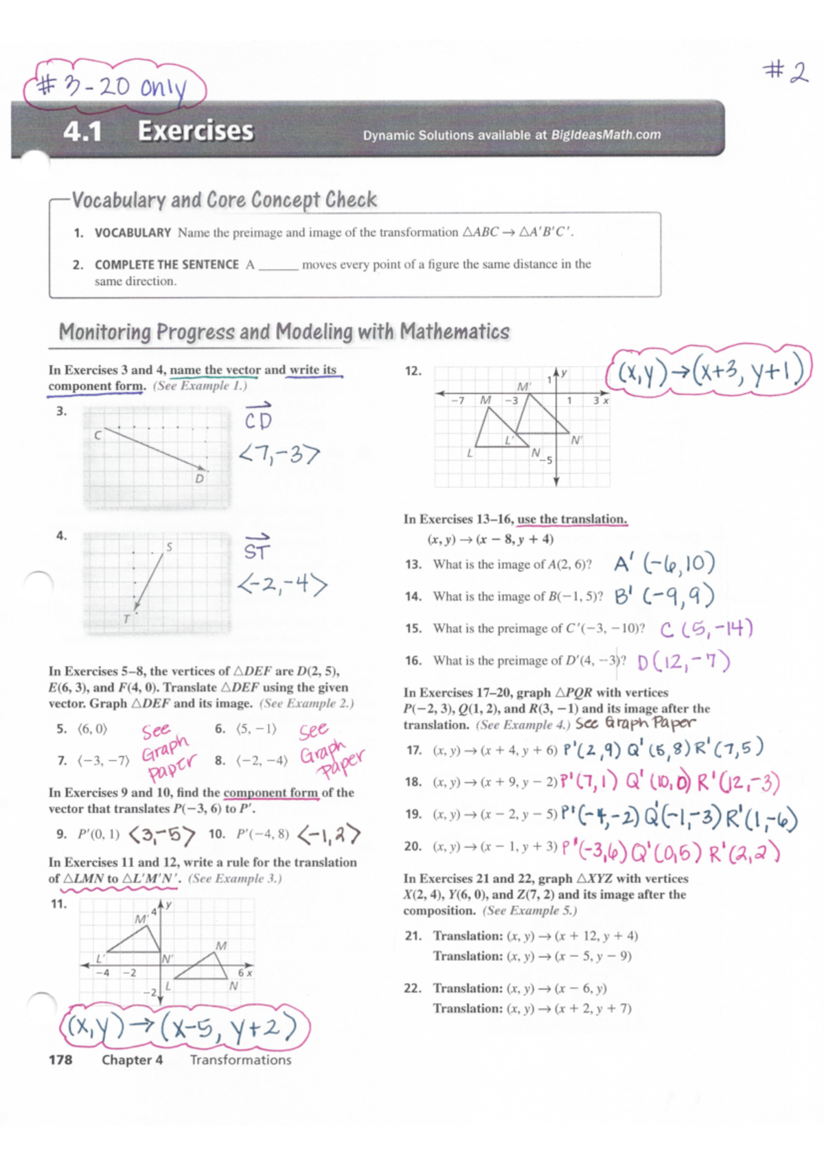 Answer Key – Worked Out Solutions – Exercises 4.1 Translations - GR6403 - Studocu