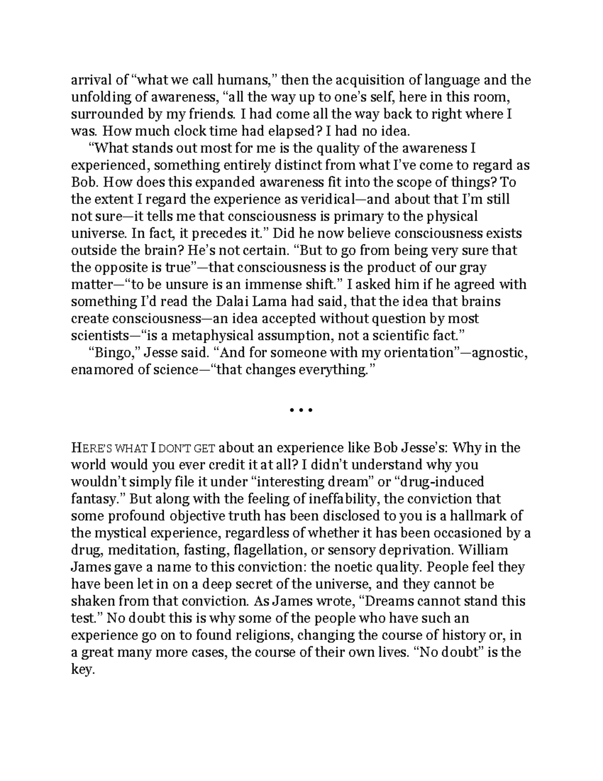 40 - Hello - arrival of “what we call humans,” then the acquisition of ...