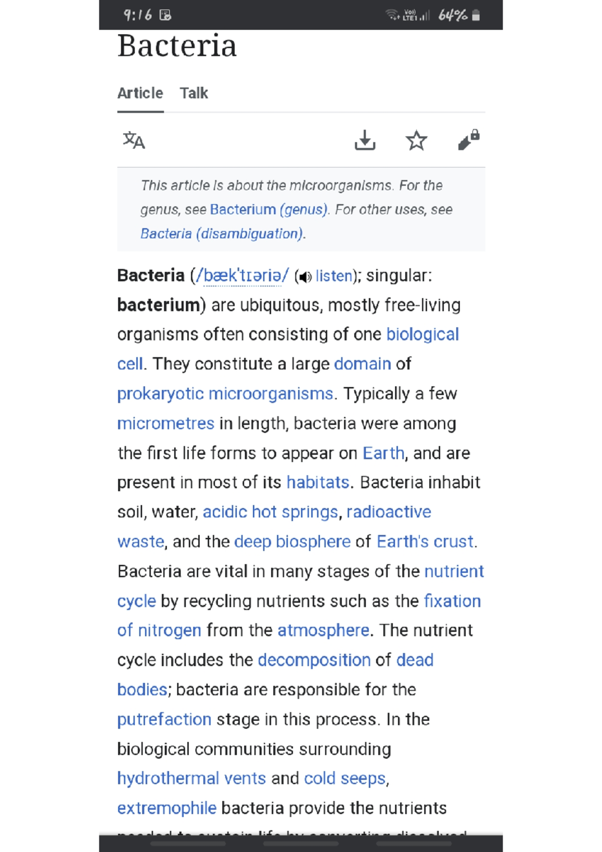 Bacteria definition - Microbiology - Studocu