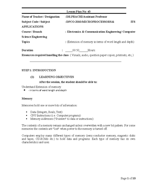 Micro 2 - Microprocessor & Interfacing - Studocu