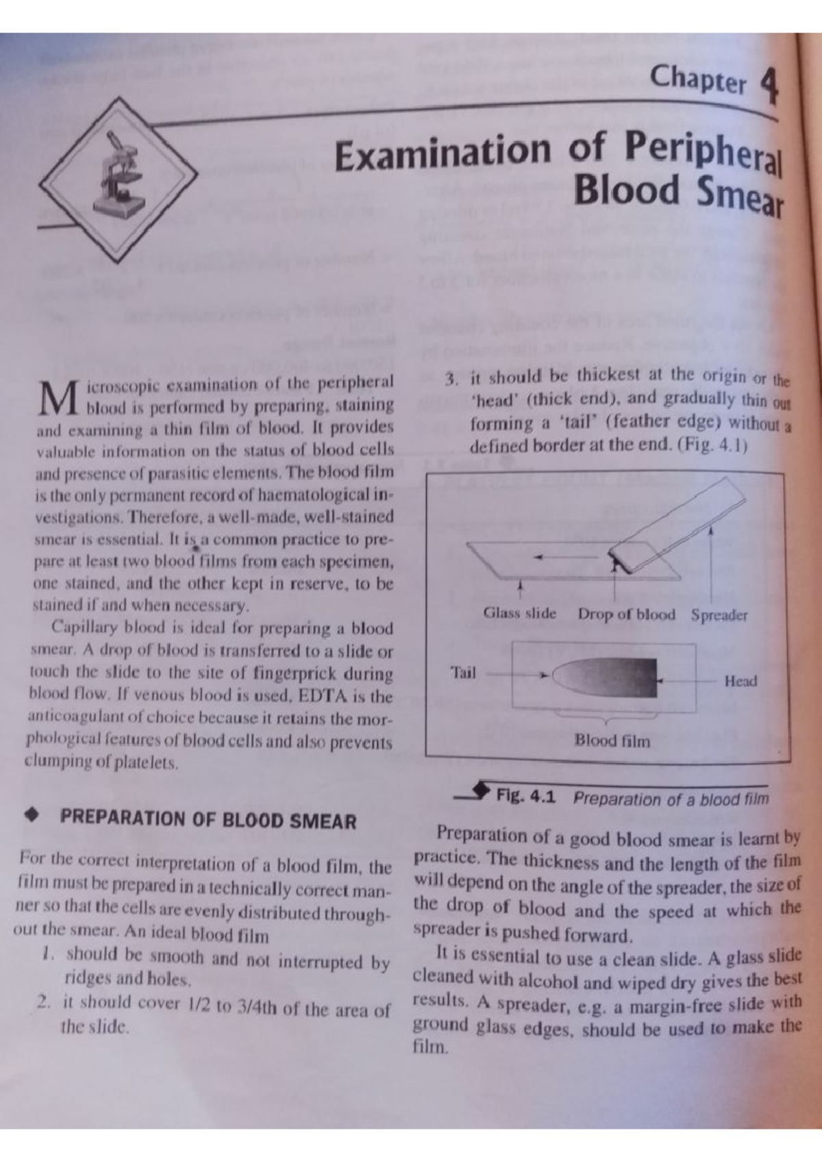 Preparing blood smear - Bsc Medical lab Technology - Studocu