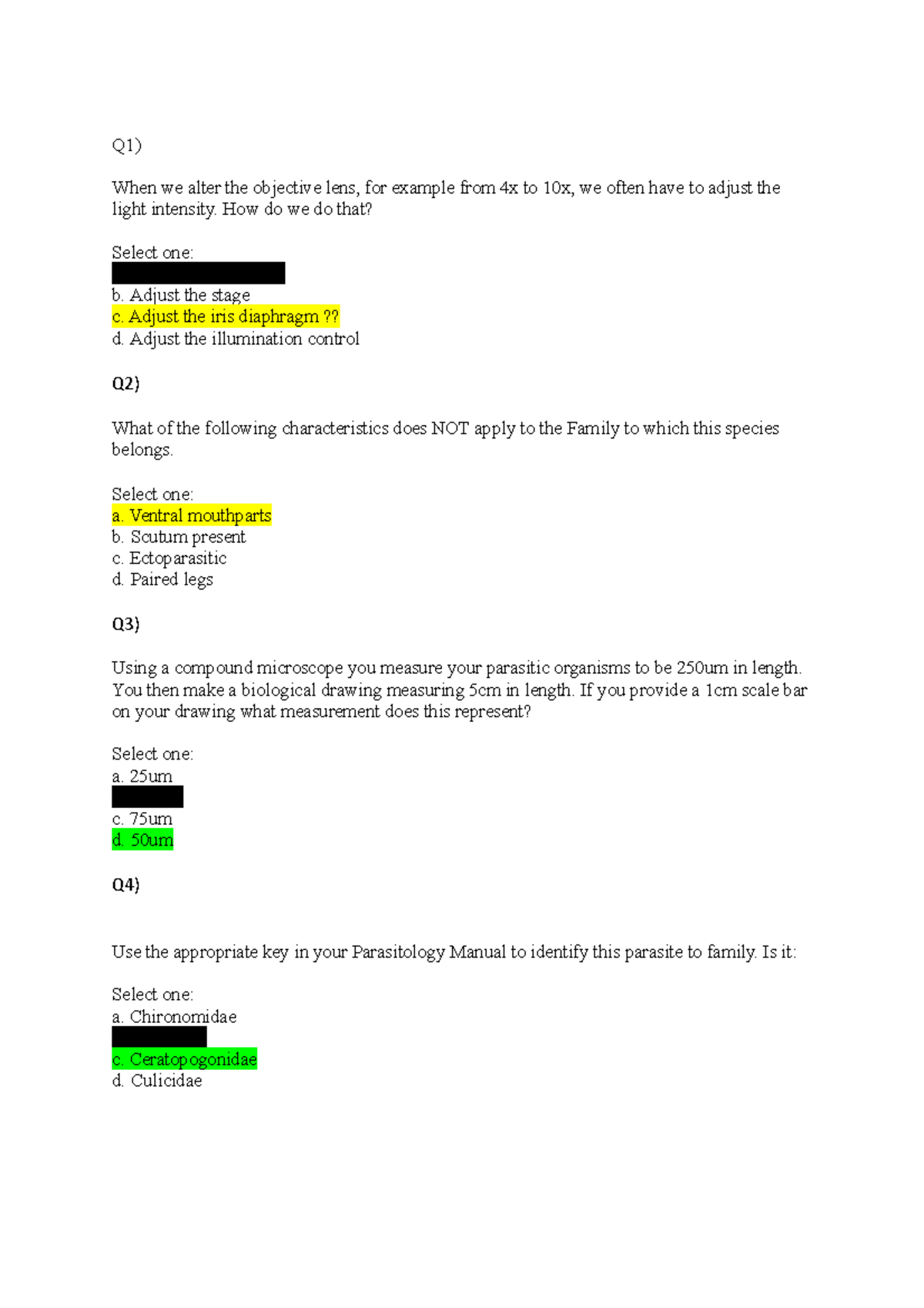 Practice Questions - When we alter the objective lens, for example from ...