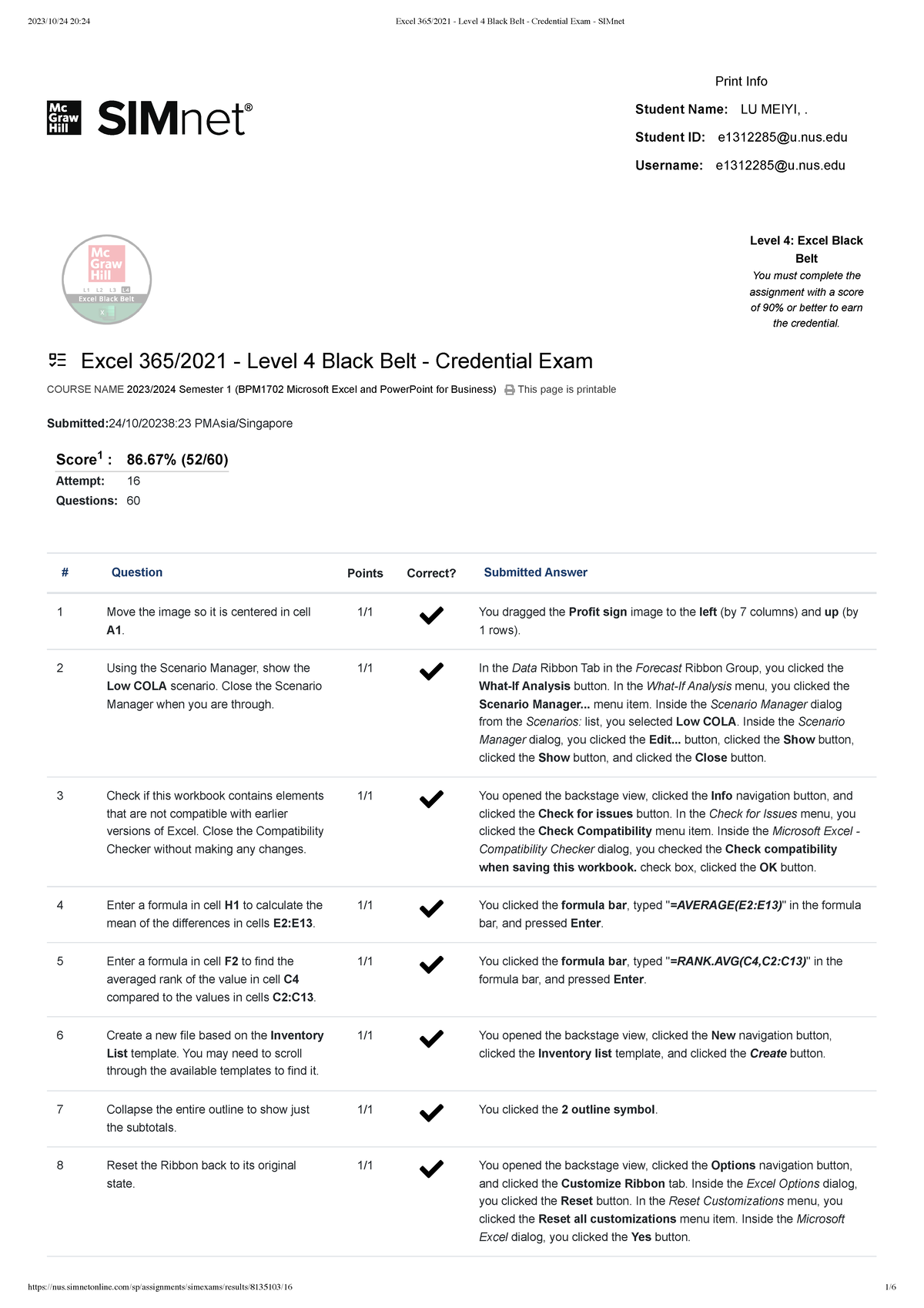 Ccbhvtrctyecrfsedrtfyhu - Excel 365/2021 - Level 4 Black Belt ...