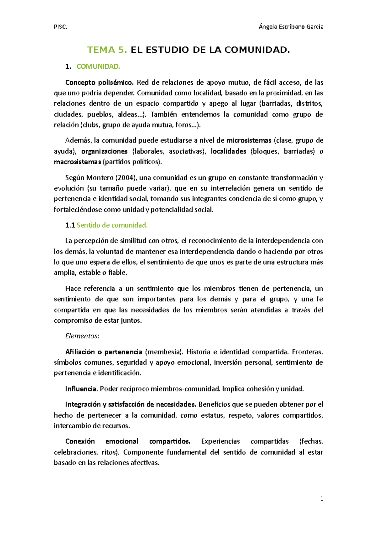 TEMA 5. El estudio de las comunidades - TEMA 5. EL ESTUDIO DE LA ...