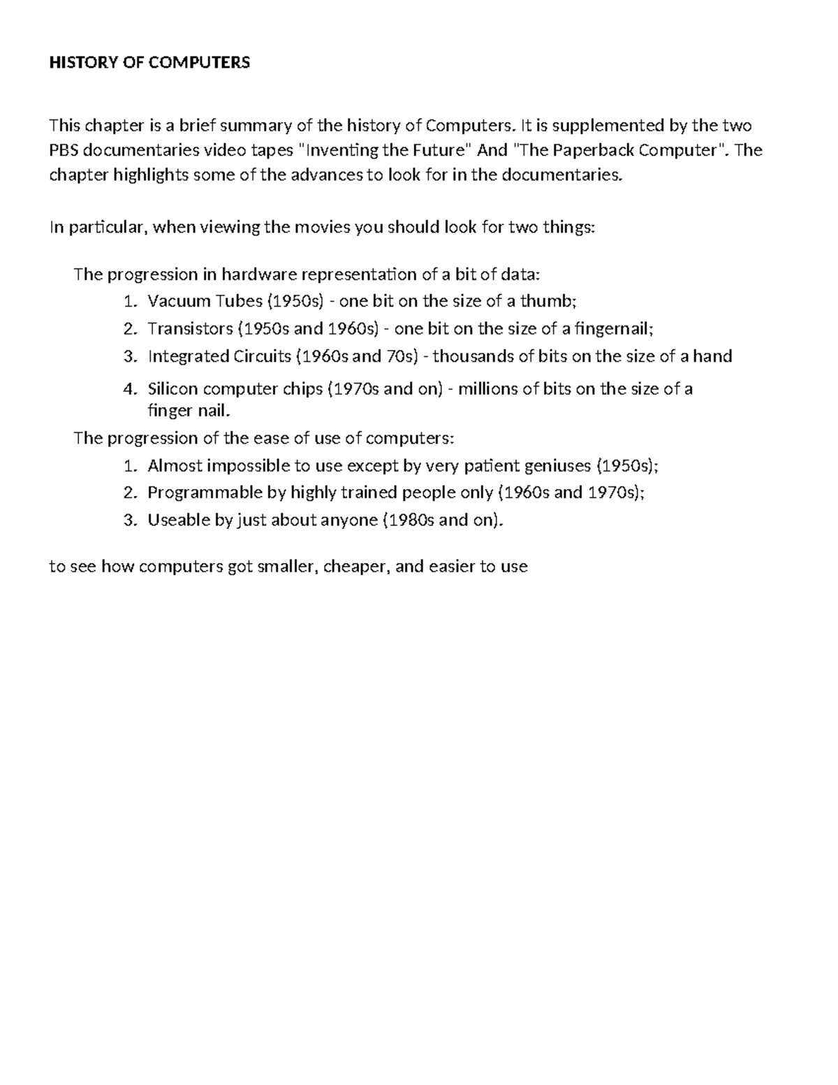 History of Computer and How Intel Microprocessors Developed - HISTORY ...