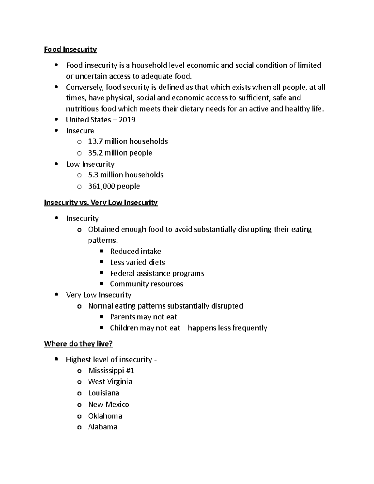 Food Insecurity SEM111 Women And Faces Of Imprisonment - Food ...