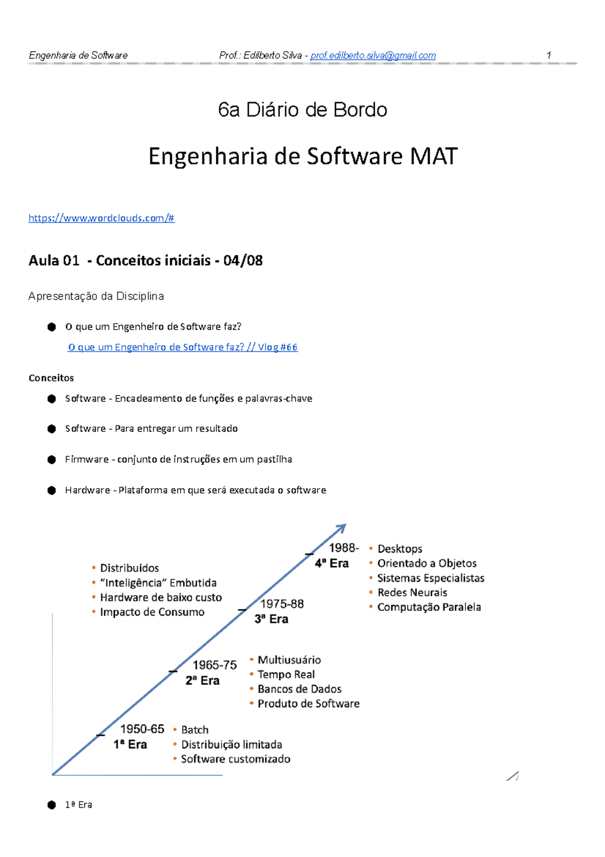 6a - Diário de Bordo - Aula de Engenharia de Software MAT - 6a Diário de Bordo Engenharia de ...