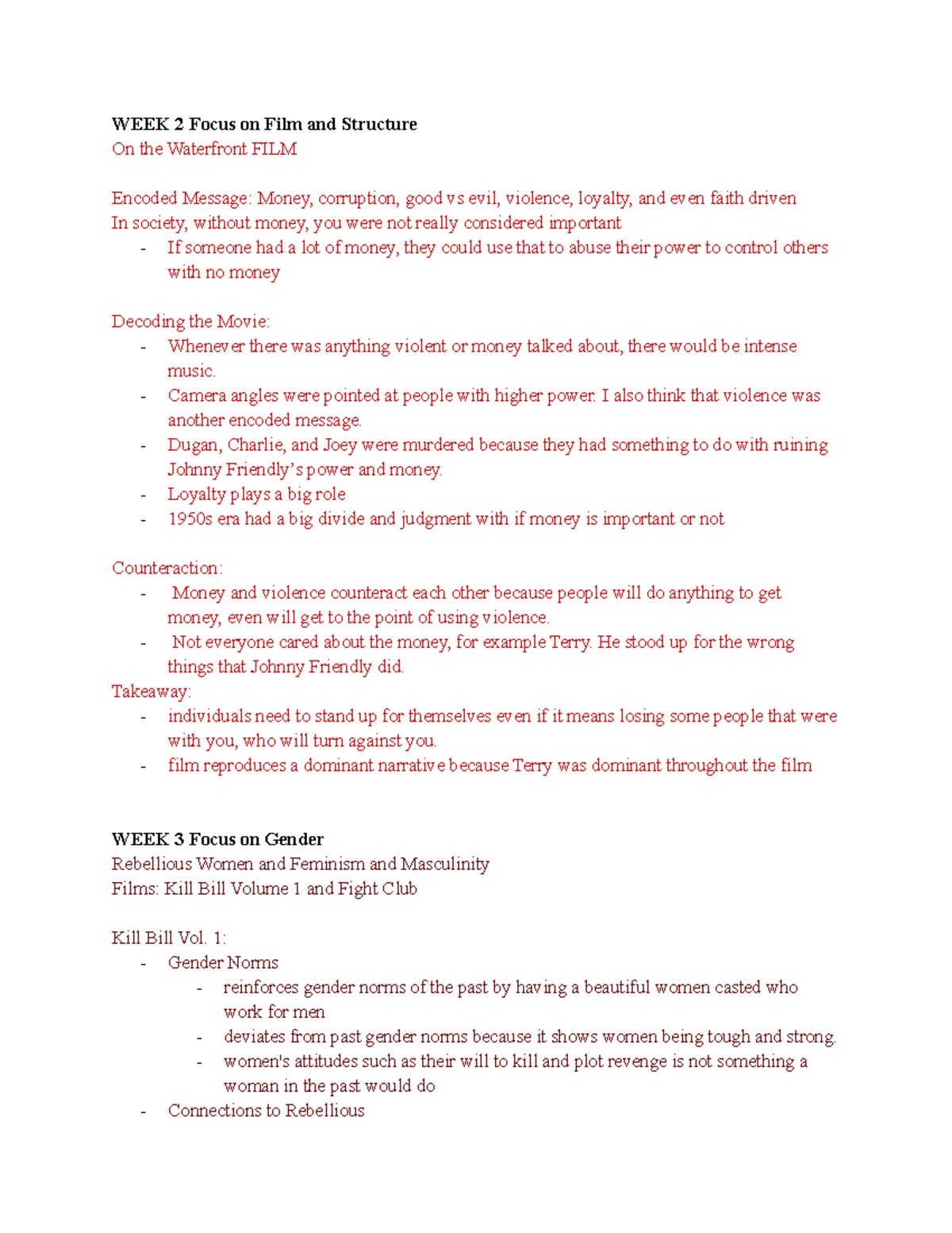 Society Through Film Discussions - WEEK 2 Focus on Film and Structure ...