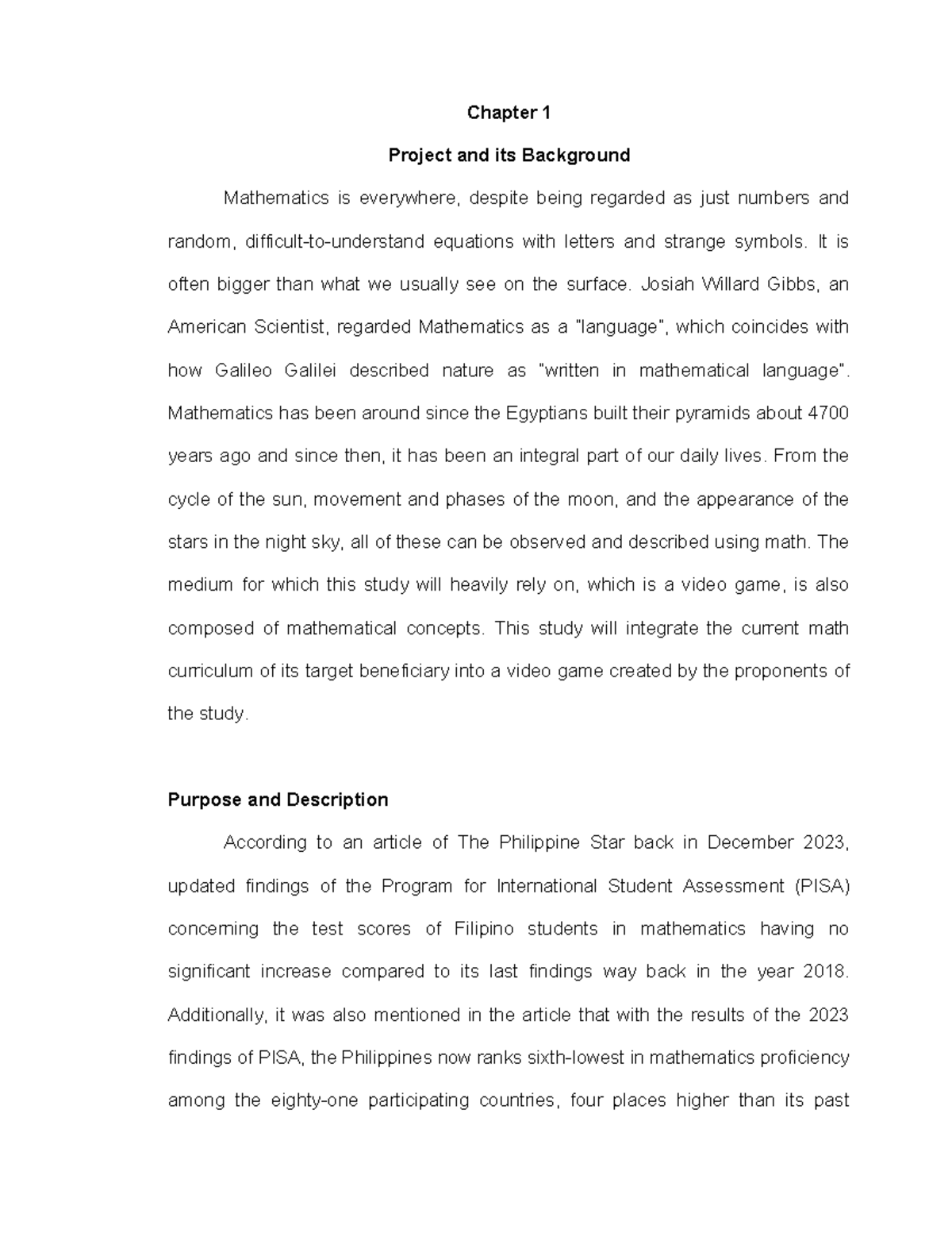 Chapter 1 – Project and its Background - Chapter 1 Project and its ...