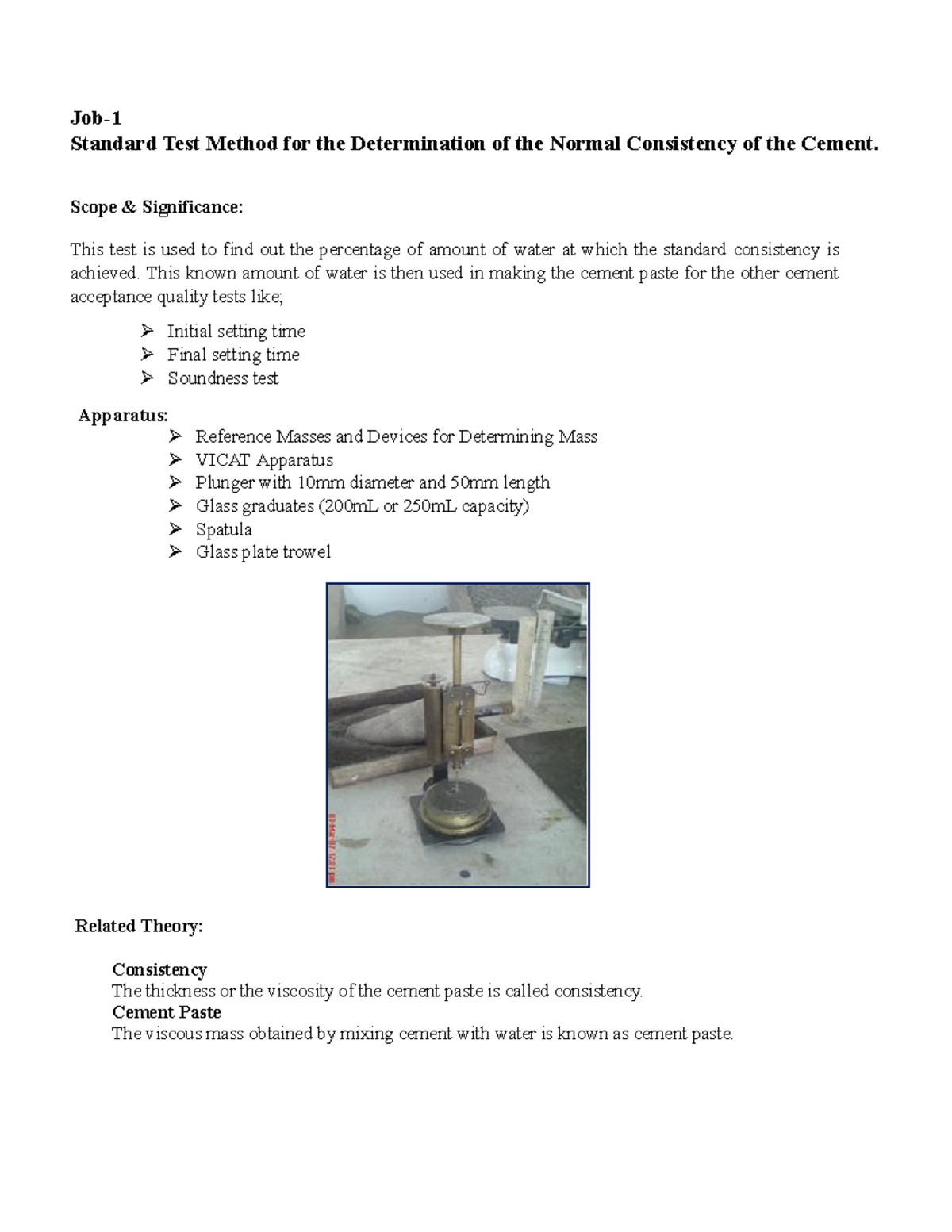 Materials lab manual - Lab Related materail - Job- Standard Test Method ...