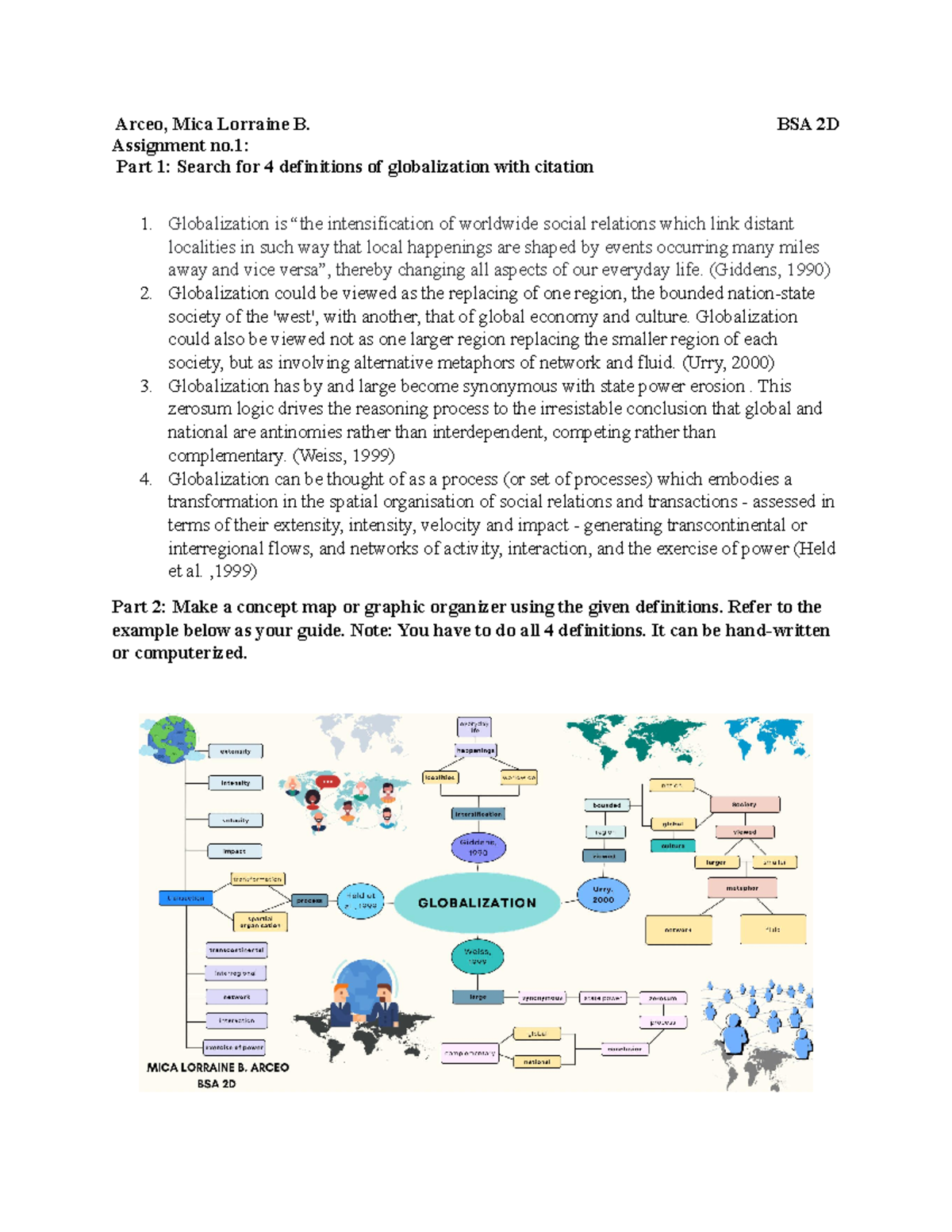 Globalization - GLOBAL - Arceo, Mica Lorraine B. BSA 2D Assignment no ...