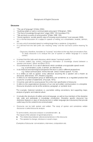 Spoken and Written Discourse - Spoken and Written Discourse Register ...